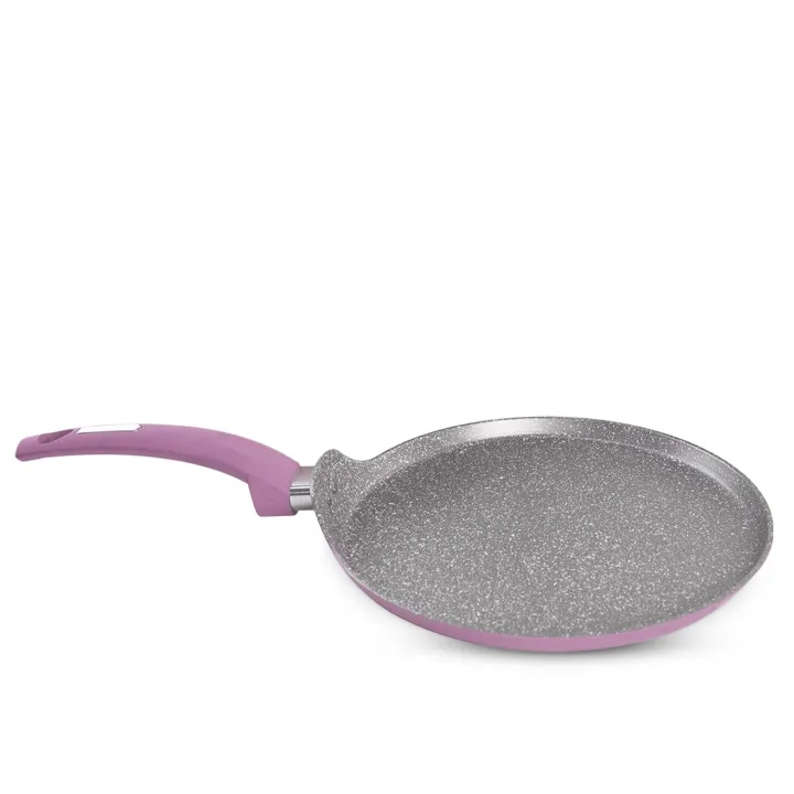 Masflex 28 cm Spectrum Induction Ready Non-Stick Flat Pan - Pink ...