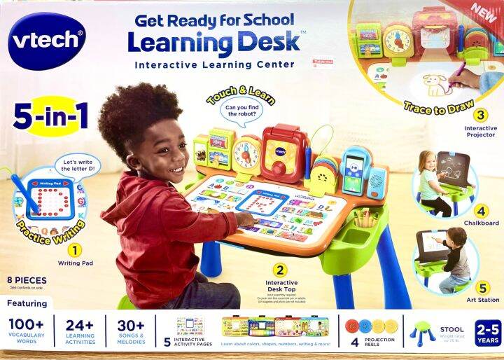 Vtech 5 in 1 learning desk and chair with project features | Lazada