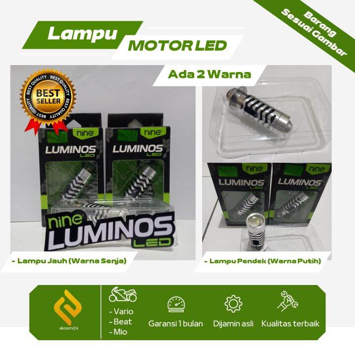 Lampu depan motor led H6 Luminos / Lampu beat / Lampu matic | Lazada ...