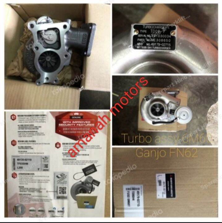 turbo charger Mitsubishi Fuso fighter fn62f asli genuine | Lazada Indonesia