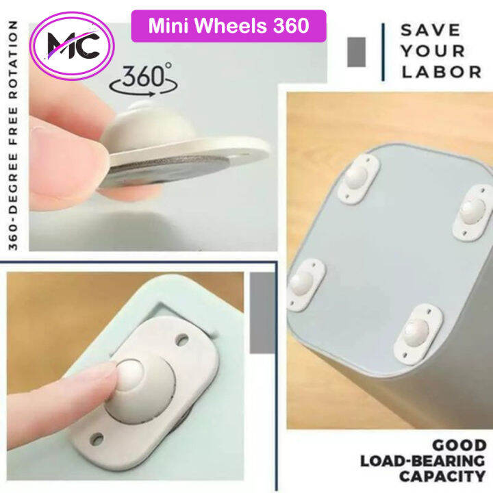 Roda Tempel Mini 360 Derajat Stainless Steel Roda Kecil Furniture Box ...