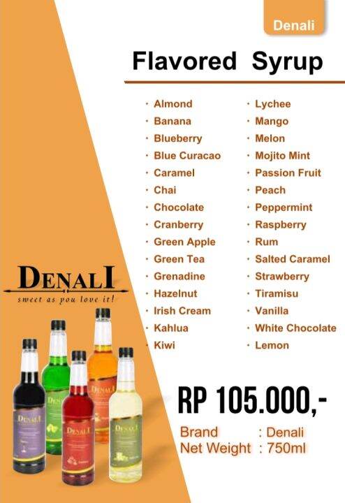 Denali Syrup 750ml Original Product All variant | Lazada Indonesia