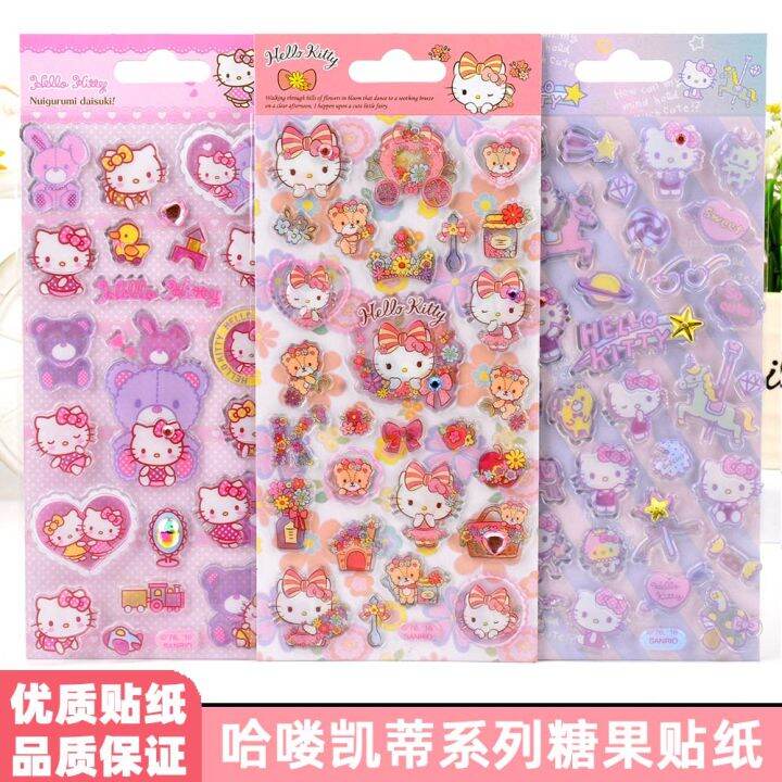 Hello Kitty Stickers Hello Kitty Three-Dimensional Shiny Candy Stickers ...