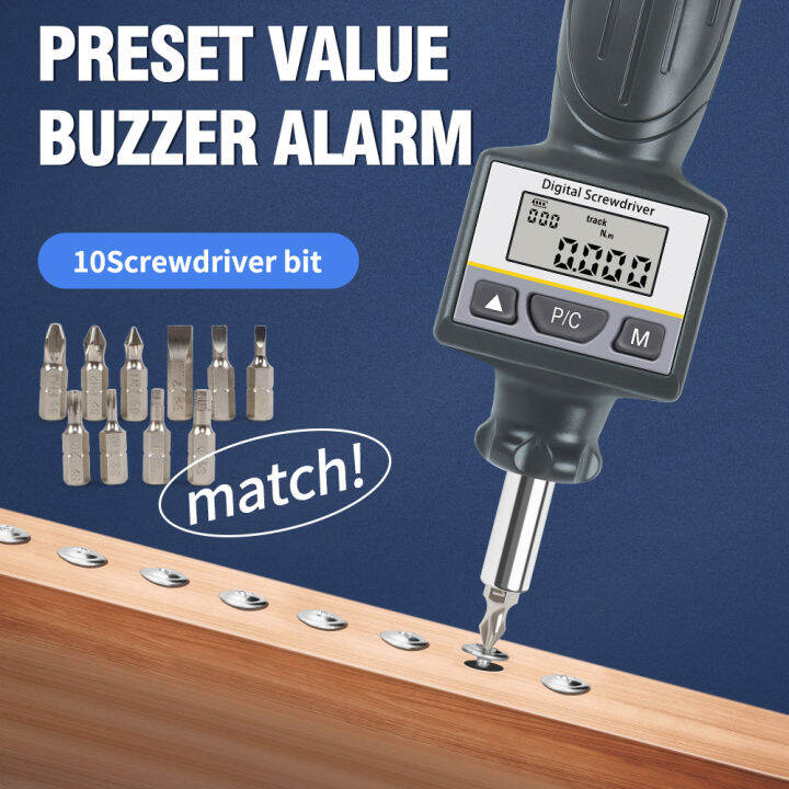 Digital Torque Screw Driver With 10 Pcs Replaceable Torque Head Digital ...