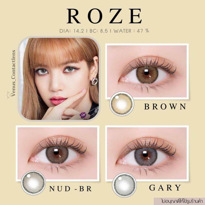 คอนแทคเลนส์ 🔥รุ่นขายดี 🔥| 🎊Roze & Rose - Gaezz Secret ( ลาย เดียวกัน กับ Mini Olivia ) 🎊 💧ค่าอม ...