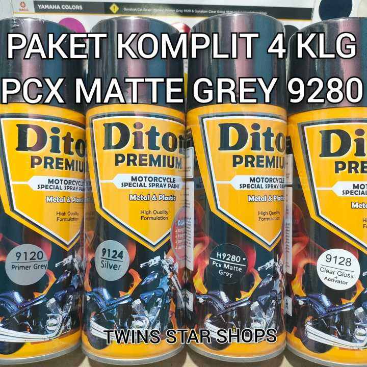 Pilok Cat Semprot Diton Premium PCX Matte Grey Pcx Abu Abu Doff Dof Dop ...