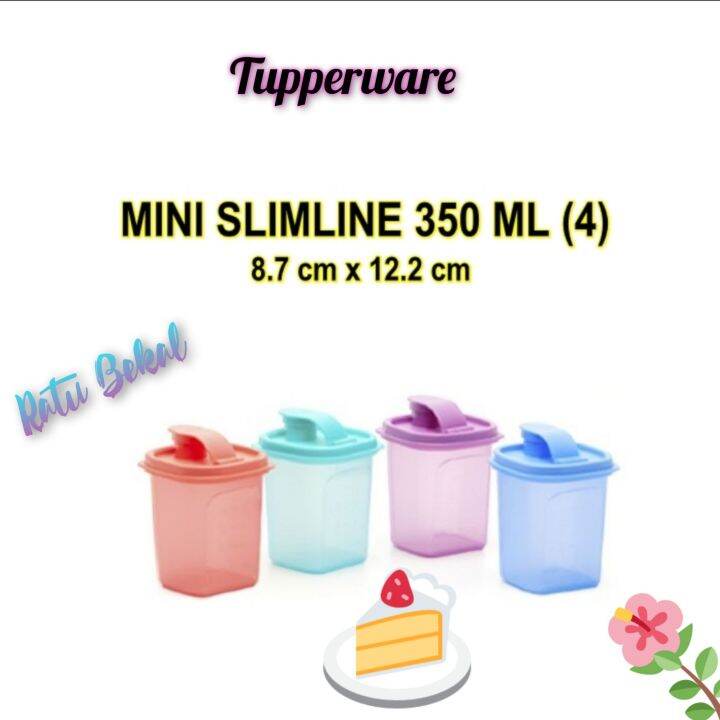 Mini Slim Line mini slimline 350 ml tempat jus sirup Tupperware ...