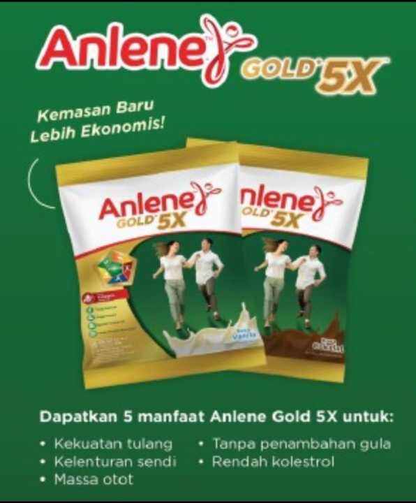 Anlene Gold 5 X Susu Bubuk Dewasa Kemasan Ekonomis 10 sachet | Lazada ...