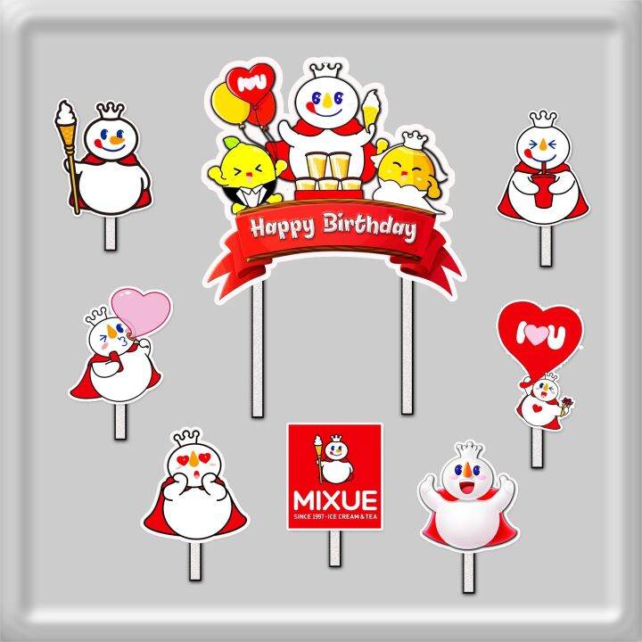 Topper cake Mixue happy birthday | Lazada Indonesia