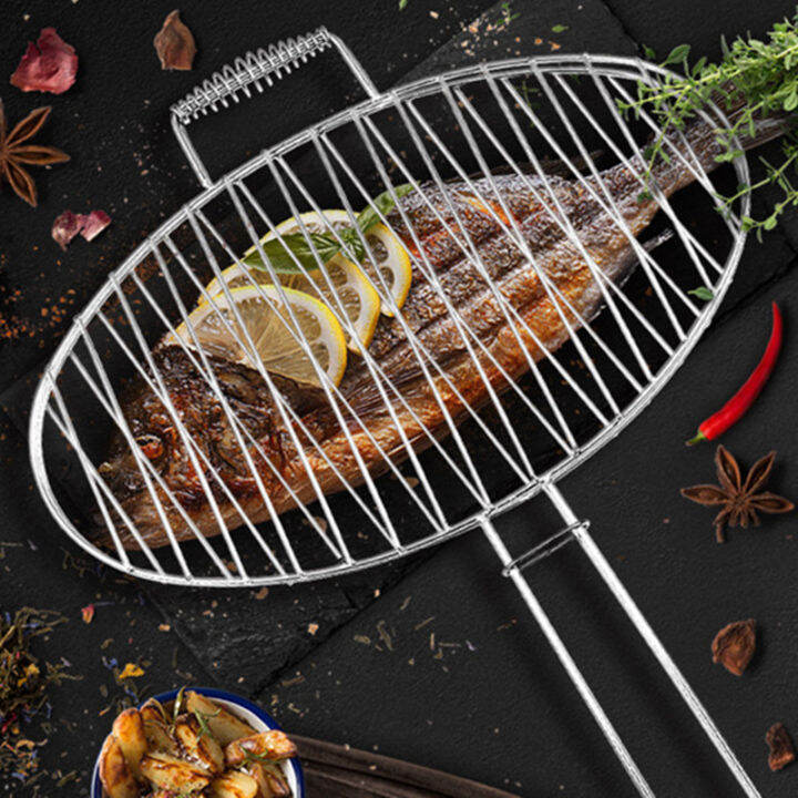 Grilled Fish Clip Stainless Steel Grilled Fish Rack Grilled Fish Net ...