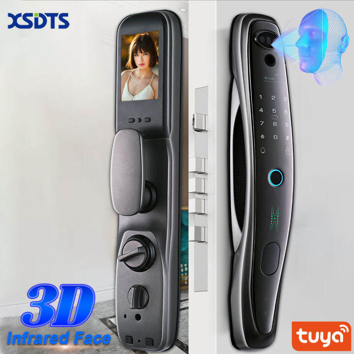 Tuya Smart 3D Face Door Lock Security Face & Camera Monitor Intelligent ...