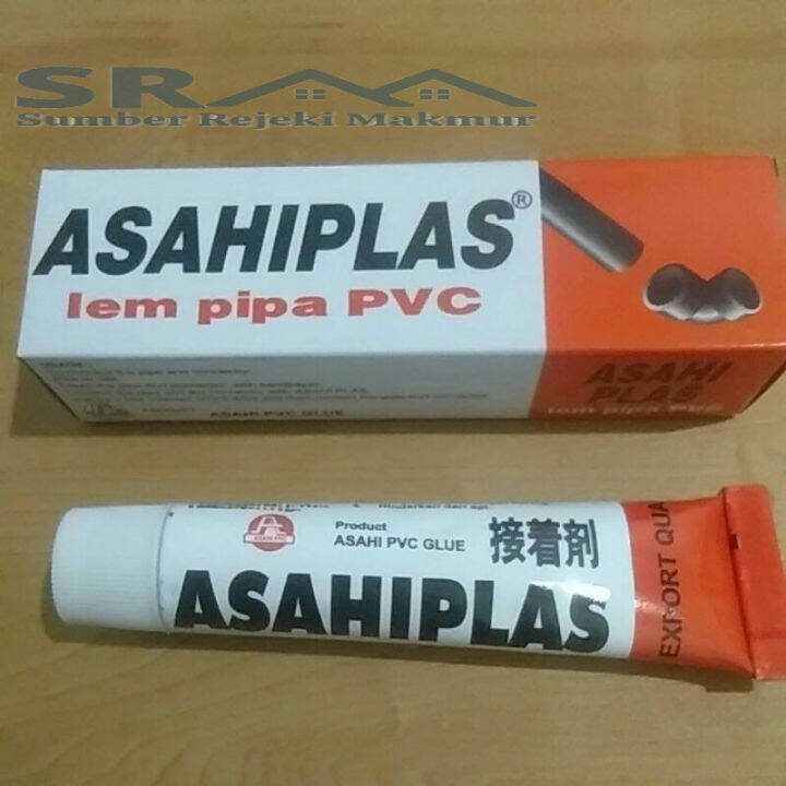 Lem pipa paralon PVC lem pralon ASAHIPLAS 40 gram merk Asahi plas ...