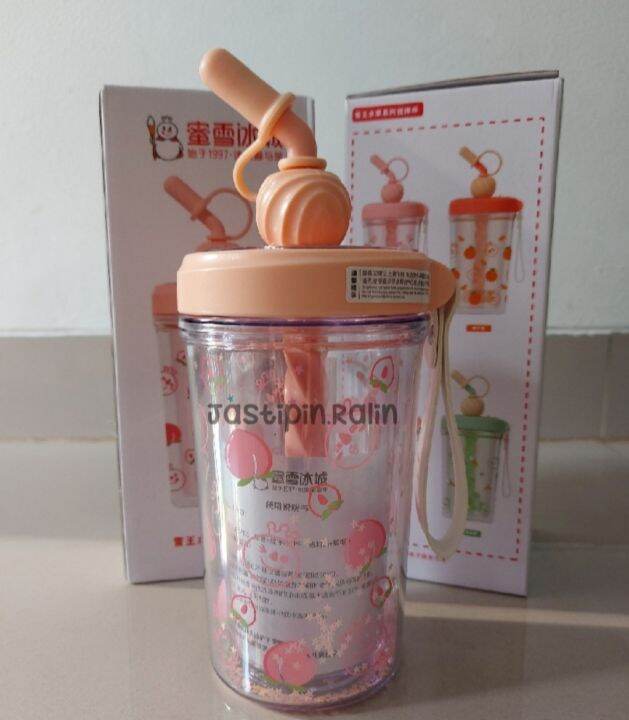 TUMBLER MIXUE SNOW KING FRUIT STIRRING PEACH CUP | Lazada Indonesia