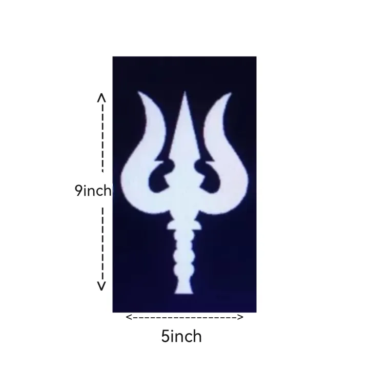 Sticker Hindu Symbol Soolam Warna Silver Biasa | Lazada