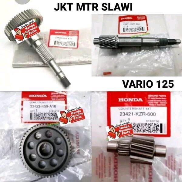Gigi rasio transmisi gear gardan 1set as pully 1set vario 125 ori honda ...