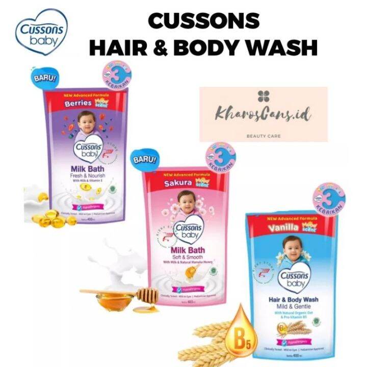 CUSSONS Baby Hair & Body Wash Refill 200ml 400ml | Cussons Sabun Cair ...