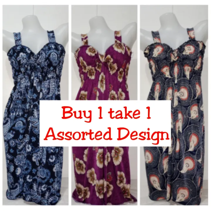 Spaghetti Smucking Duster fit up to xl/ Maternity dress | Lazada PH