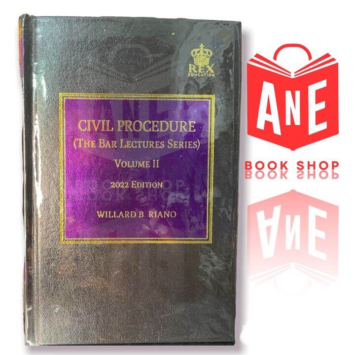 AUTHENTIC Volume II (2) Willard Riano 2022- Civil Procedure (The Bar Lectures Series) | Lazada PH