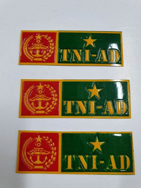 Stiker plat embos TNI AD Bintang satu | Stiker plat motor | stiker ...