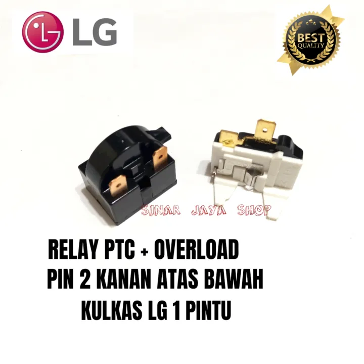 RELAY PTC 2 PIN KANAN KULKAS LG 1 PINTU RELAY PTC+OVERLOAD 1 SET ...