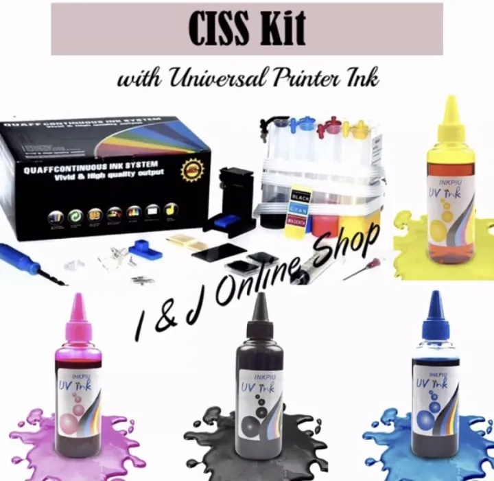CISS Kit Complete Set For Canon and HP Quaff Brand With Universal ...