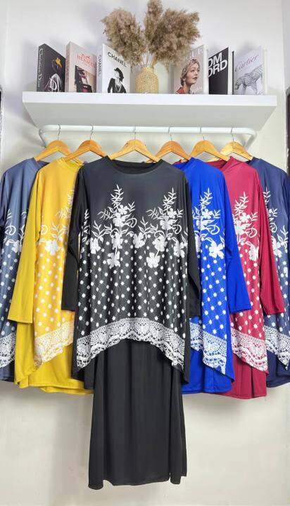 BAJU KURUNG RAYA MURAH CORAK LACE CODE BUNGA V2 | Lazada