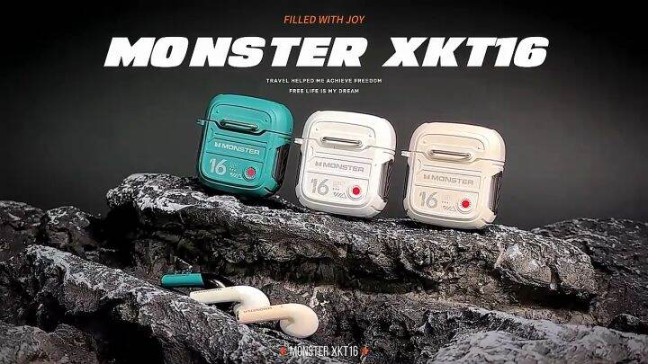 [NEW] Monster XKT16 BT5.3 Wireless Headphones Bluetooth Earphones Low ...