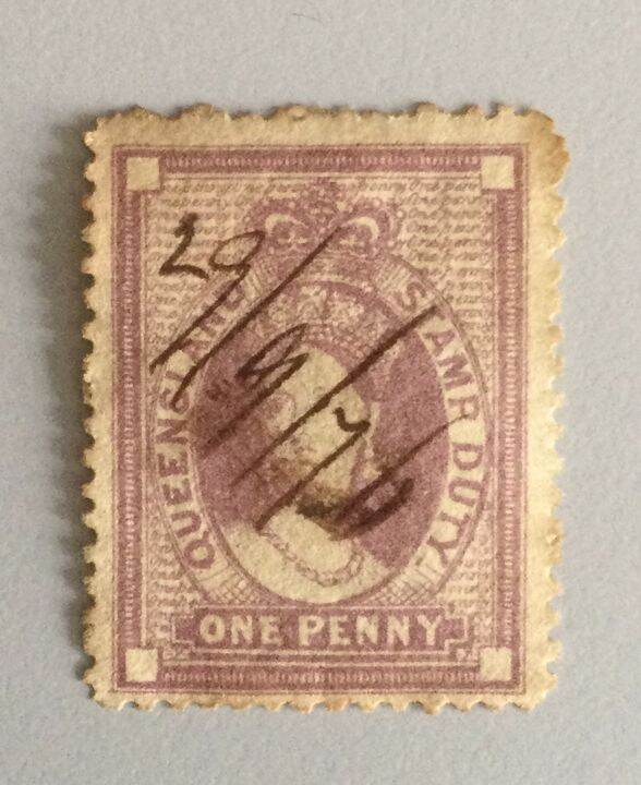 1872-73 Australia Queensland 1 Penny Duty Stamp | Lazada