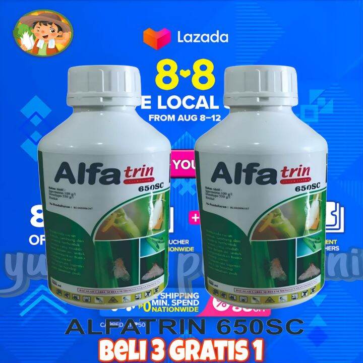 INSEKTISIDA ALFATRIN 650SC 1LITER INSEKTISIDA bahan aktif SIPERMETRIN ...
