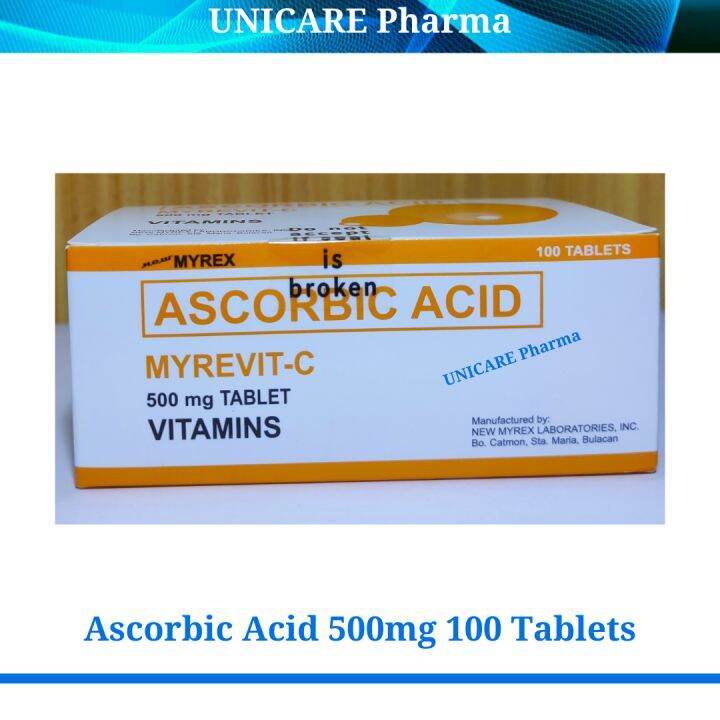 Vitamin C MYREVIT-C 500mg 100 Tablets | Lazada PH