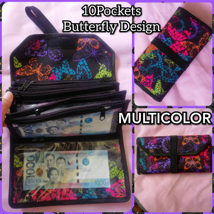 10 Compartments Premium Quality Money Bill Organizer Budget Wallet ...