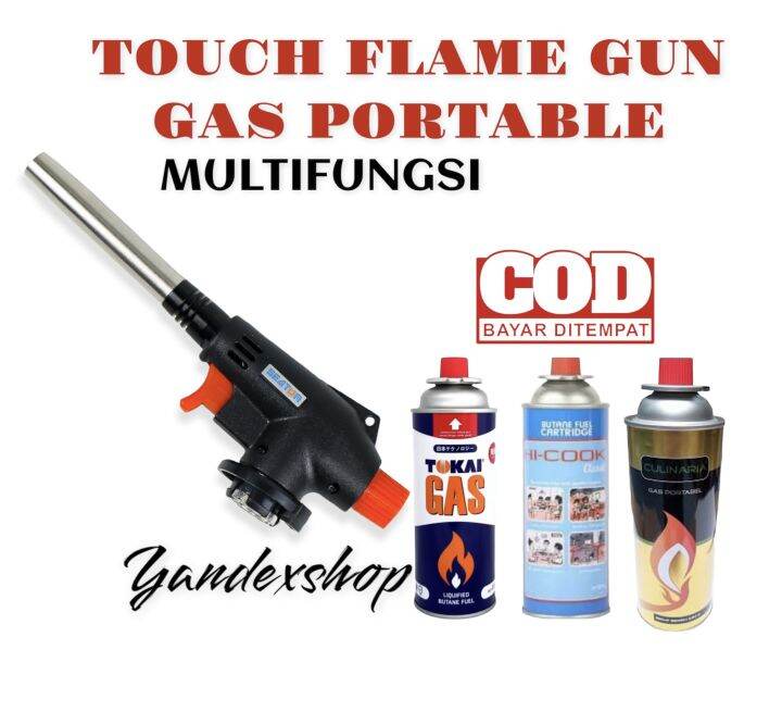 PAKET BUNDLING !!! SEPAKET KEPALA GAS PORTABLE GAS TOUCH FLAME GUN LAS ...