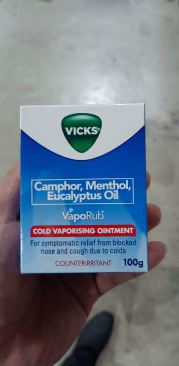VICKS Camphor,menthol,Eucalyptus Oil Vaporub 100g | Lazada PH