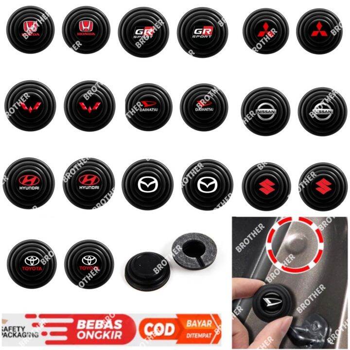 Bantalan Silikon Peredam Kejutan Pintu Mobil Universal Logo | Lazada ...