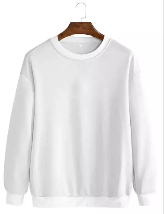 Sweater Crewneck Polos Putih | Lazada Indonesia