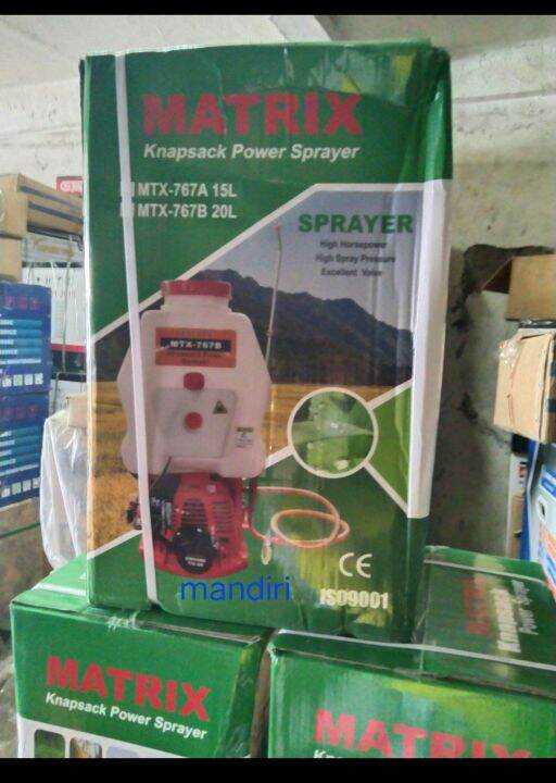 mesin knapsack power sprayer mesin semprot hama 2tak 15liter matrix | Lazada Indonesia