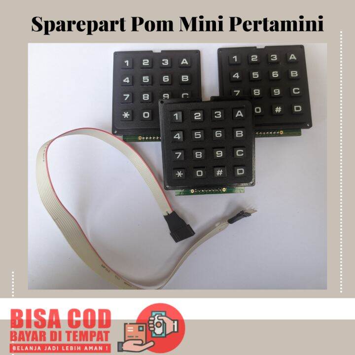 Keypad Kipet Timbul Keypad Matrix 4x4 Untuk Pom Mini Pertamini Digital ...