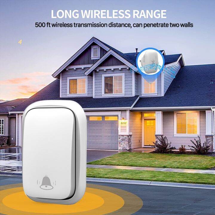 Self-powered Wireless Doorbell For Gate Waterproof 150meters Range ...
