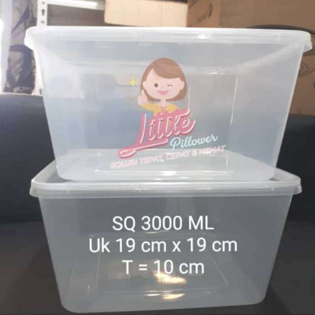 (ISI 25PCS) Kotak Thinwall JUMBO 3000ml/Thin Wall Kotak Makanan 3000ml ...