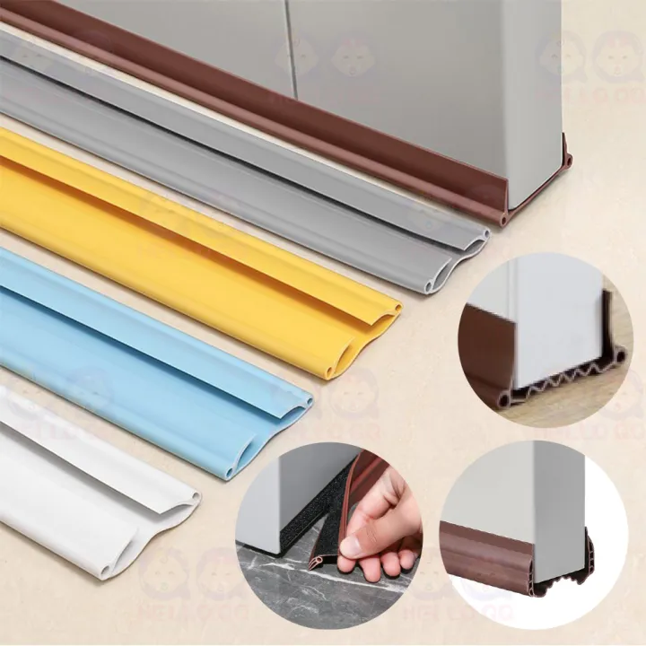 PVC Soundproof Door Seam Strip Dust Blocker Inserted Sealing Gap Bottom ...