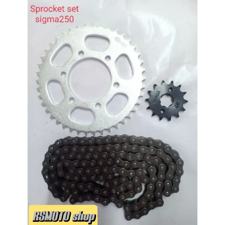 Sprocket chain set For rusi sigma 250 428h pitch | Lazada PH