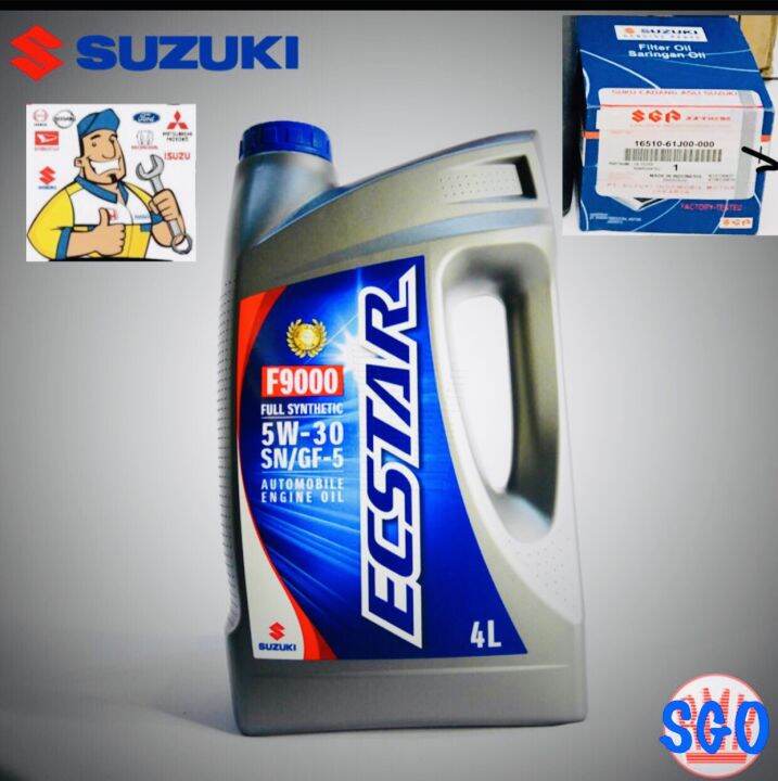 SGO ECSTAR 5W 30 / F9000 4Liter (gratis filter oli) | Lazada Indonesia