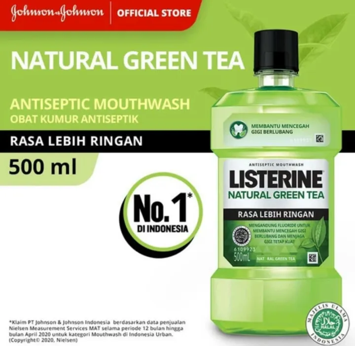 Listerine Natural Green Tea Non Alcohol Obat Kumur Liserin Antiseptic ...