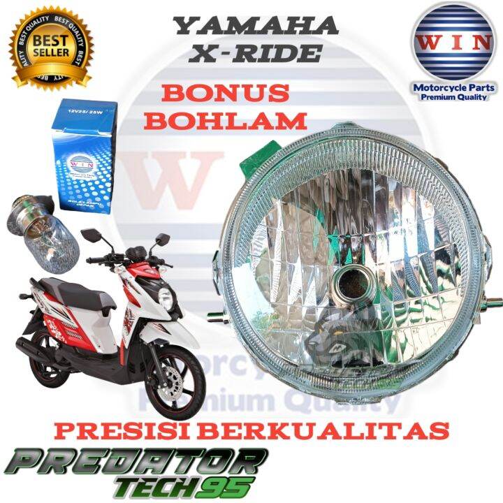 Lampu Depan Reflektor Headlamp BONUS Bohlam Yamaha X-RIDE Xride High ...