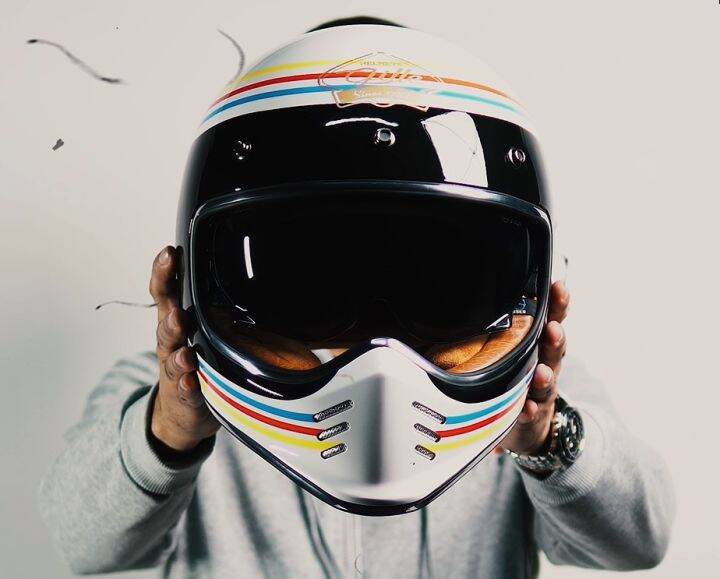 Gille Helmet 833 CLASSIC Plain Retro Motorcycle Helmets Vintage Full ...