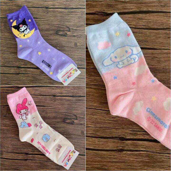 Kids Sock Set 3 PC's. Sanrio Kawaii Character Kuromi My Melody ...