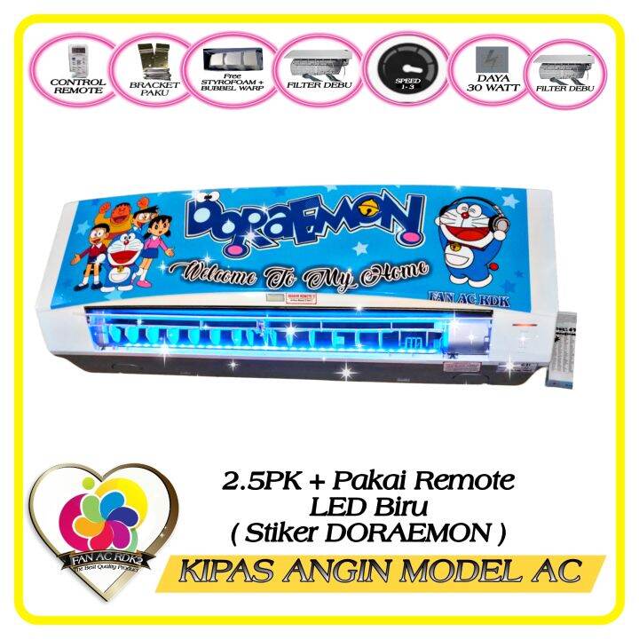 Kipas Angin AC Karakter DORAEMON + Pakai Remote | Lazada Indonesia