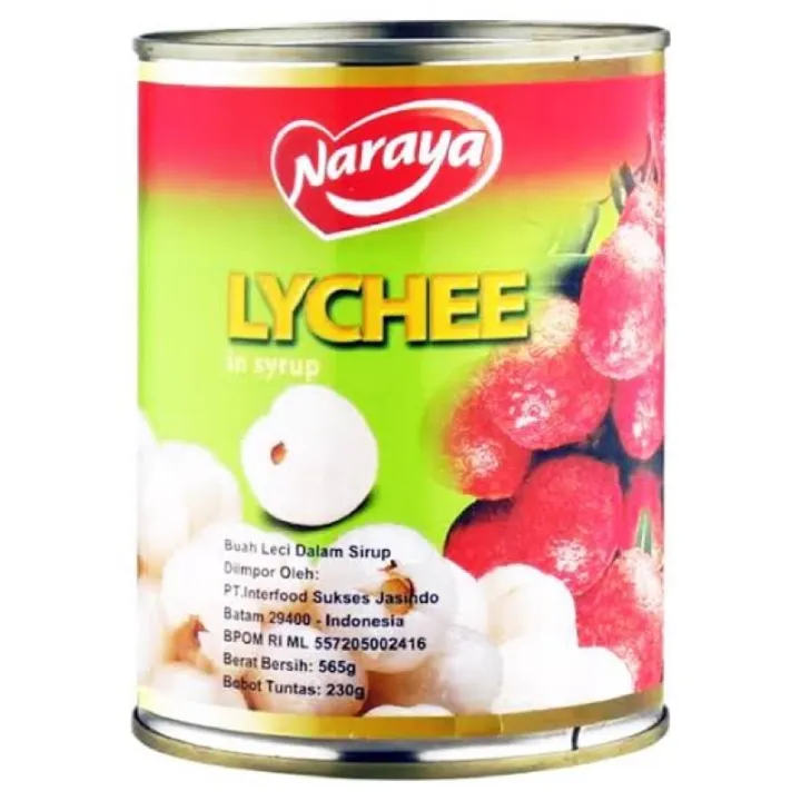 NARAYA LYCHEE IN SYRUP 565gr LECI KALENG DALAM SIRUP | Lazada Indonesia