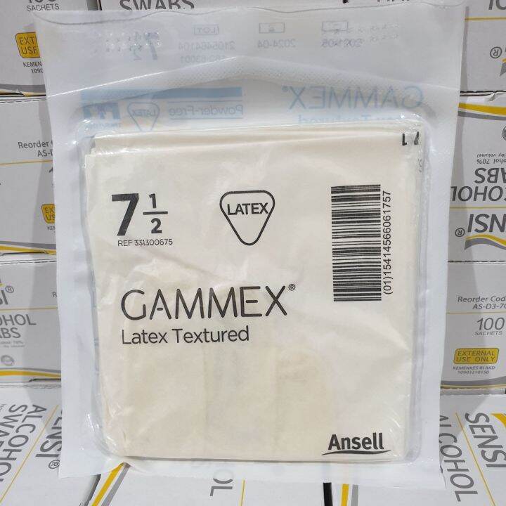 Sarung Tangan Steril Gammex isi 1 Pasang Ansell Gammex Latex Textured ...