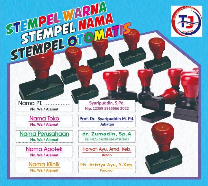 Stempel flash Nama sendiri stempel nama toko stempel dokter stempel ...